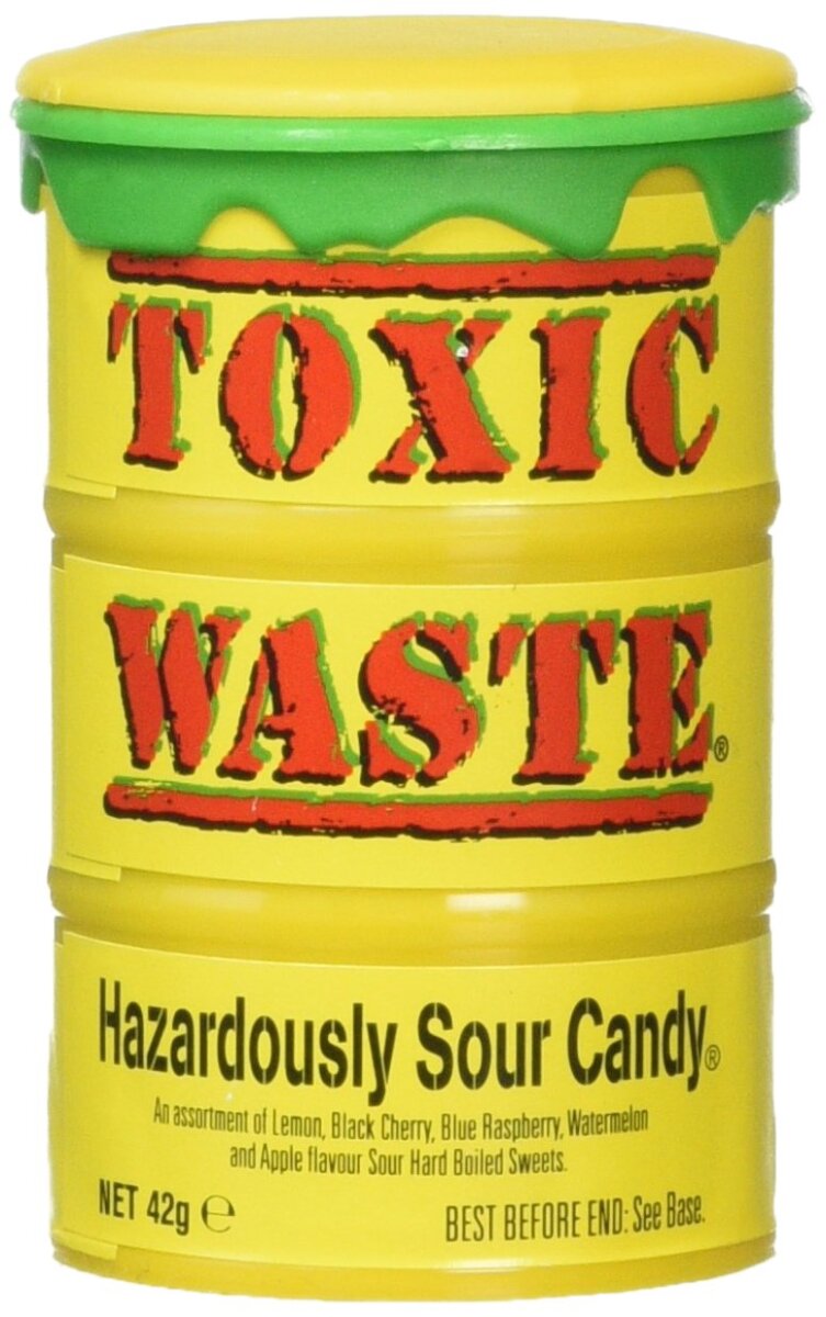 Toxic Waste Yellow Sour Candy Drum 42g