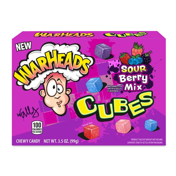 Warheads Blue Raspberry Cubes 99g